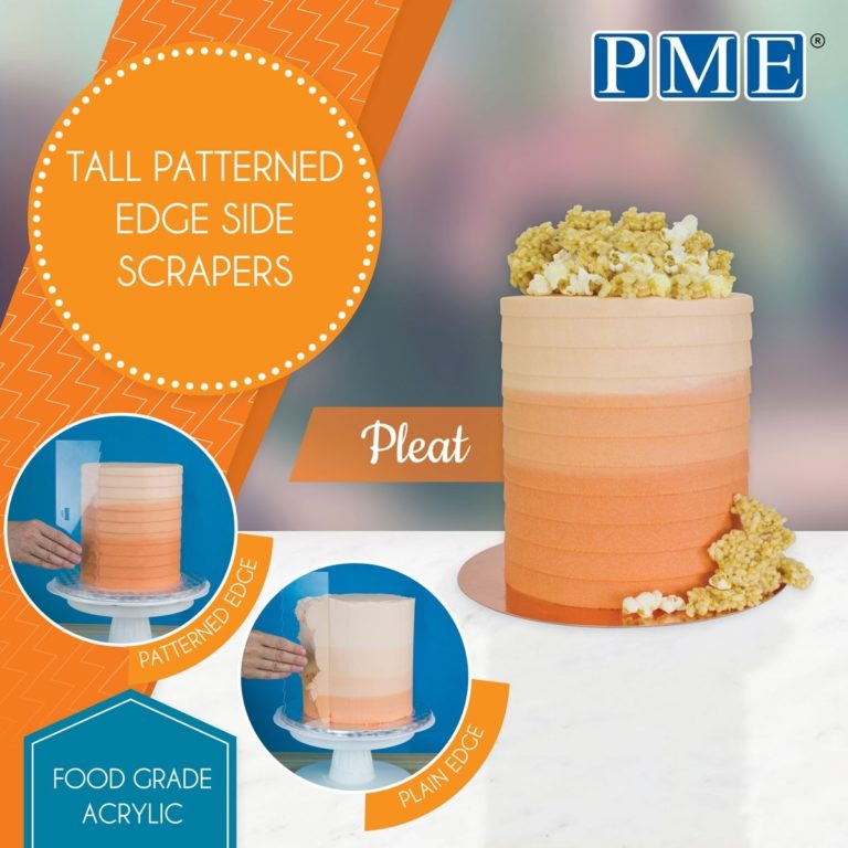 PME Tall Patterned Edge Side Scraper -Pleat- - Bakgoed.nl