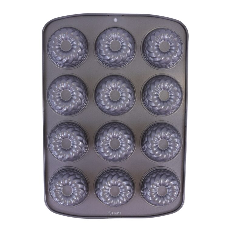 PME Non Stick 12 Cup Mini Fancy Ring Pan - Bakgoed.nl