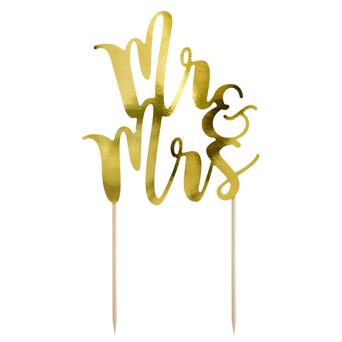 Taart Toppers -Cake Topper Mr&Mrs Goud