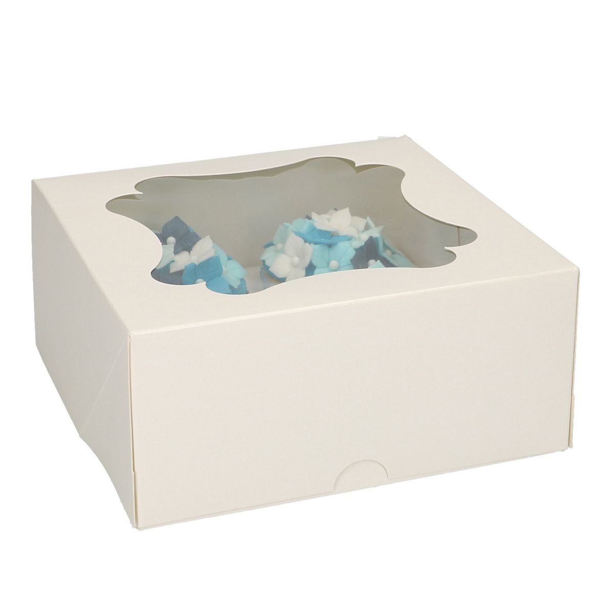 Doos voor 12 Cupcakes - 24 Mini Cupcakes- Blanco | Set 25 stuks