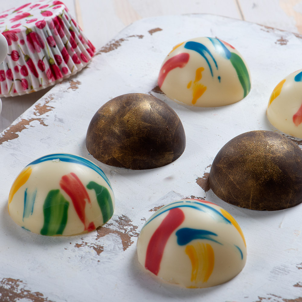 Chocolade Vormen - Polycarbonaat Chocolade Vorm - Halve Bolvorm Ø 7,5 ...