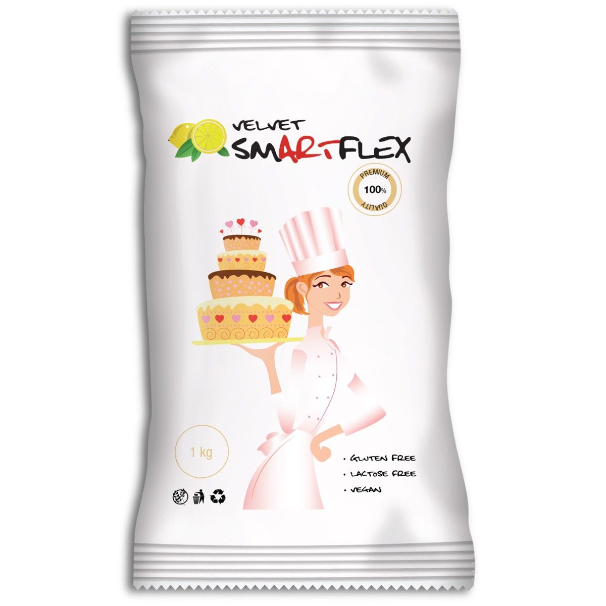 SmArtFlex Fondant Wit 4 Kilo - SmArtFlex Rolfondant White - Fondant