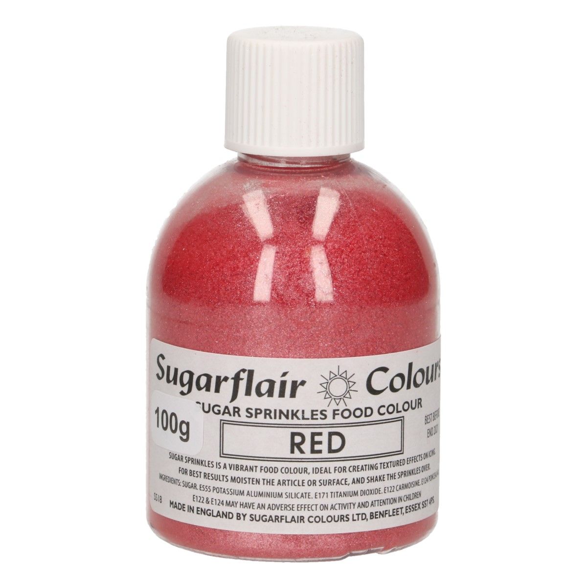 Sugarflair Sugar Sprinkles - Red - | Bakgoed.nl