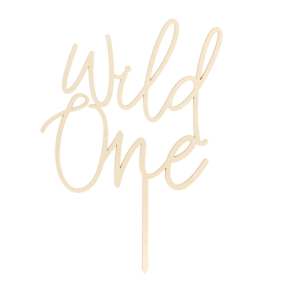 Taart Toppers - Houten Cake Topper Wild One