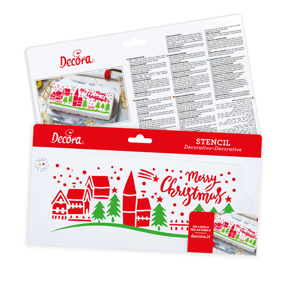 Stencil Kerst Merry Christmas - Taart Sjablonen - Kerstartikelen ...
