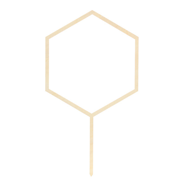 Taart Toppers - Houten Cake Topper Hexagon