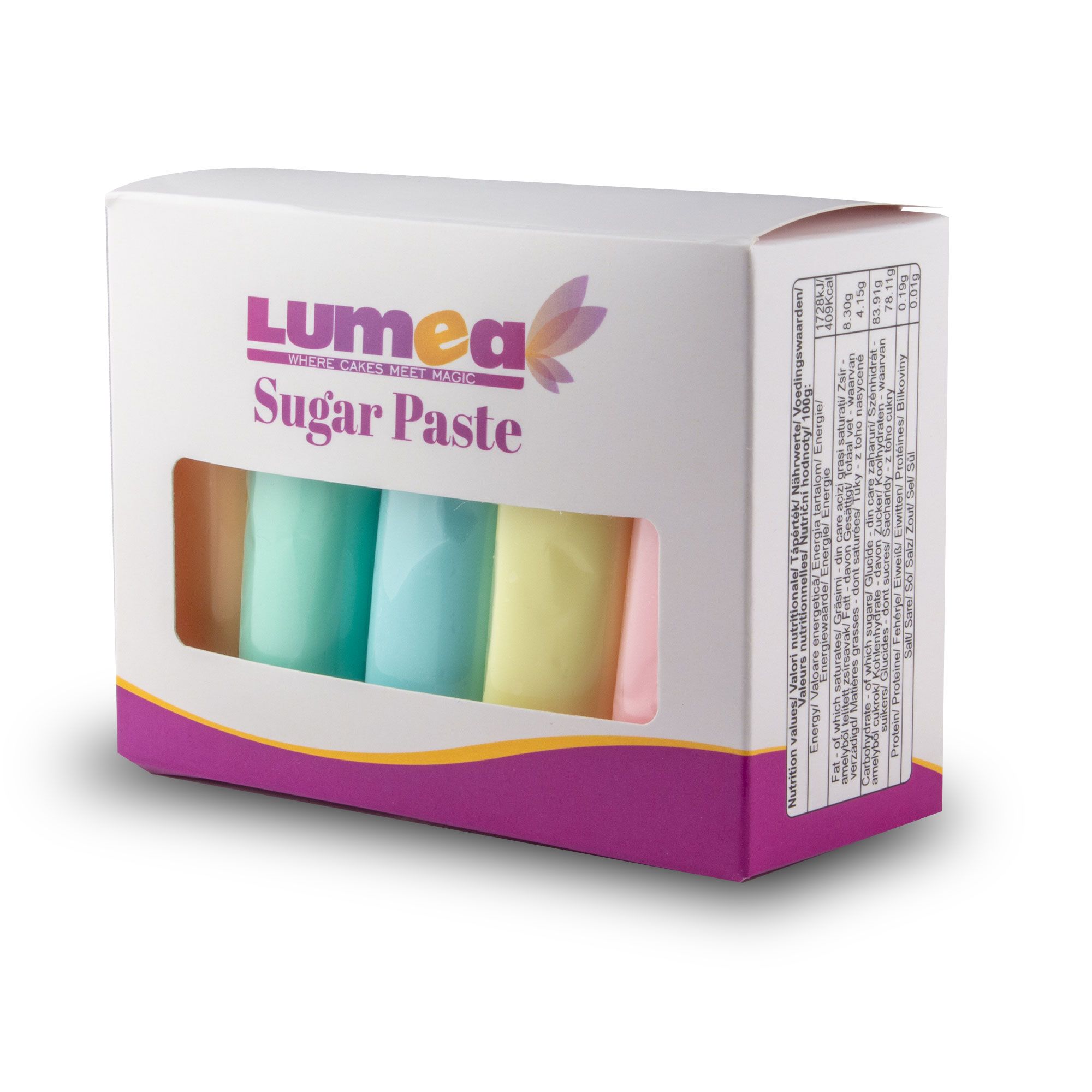 Lumea Fondant Set -Pastel - 5 x 100 Gram - 500 gram