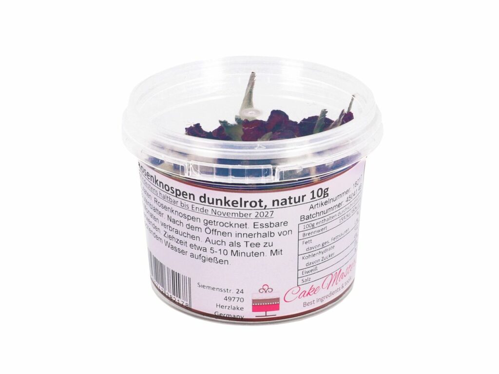 Eetbare Bloemen Rozenknoppen Donker Rood