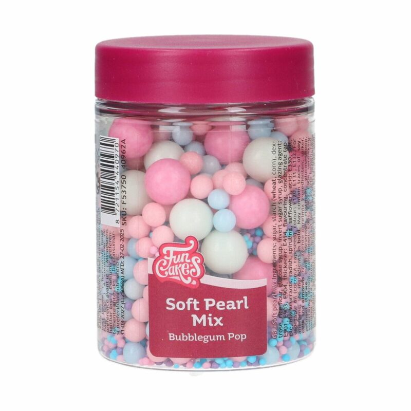 FunCakes Soft Pearls Mix Bubblegum Pop - Suikerparels